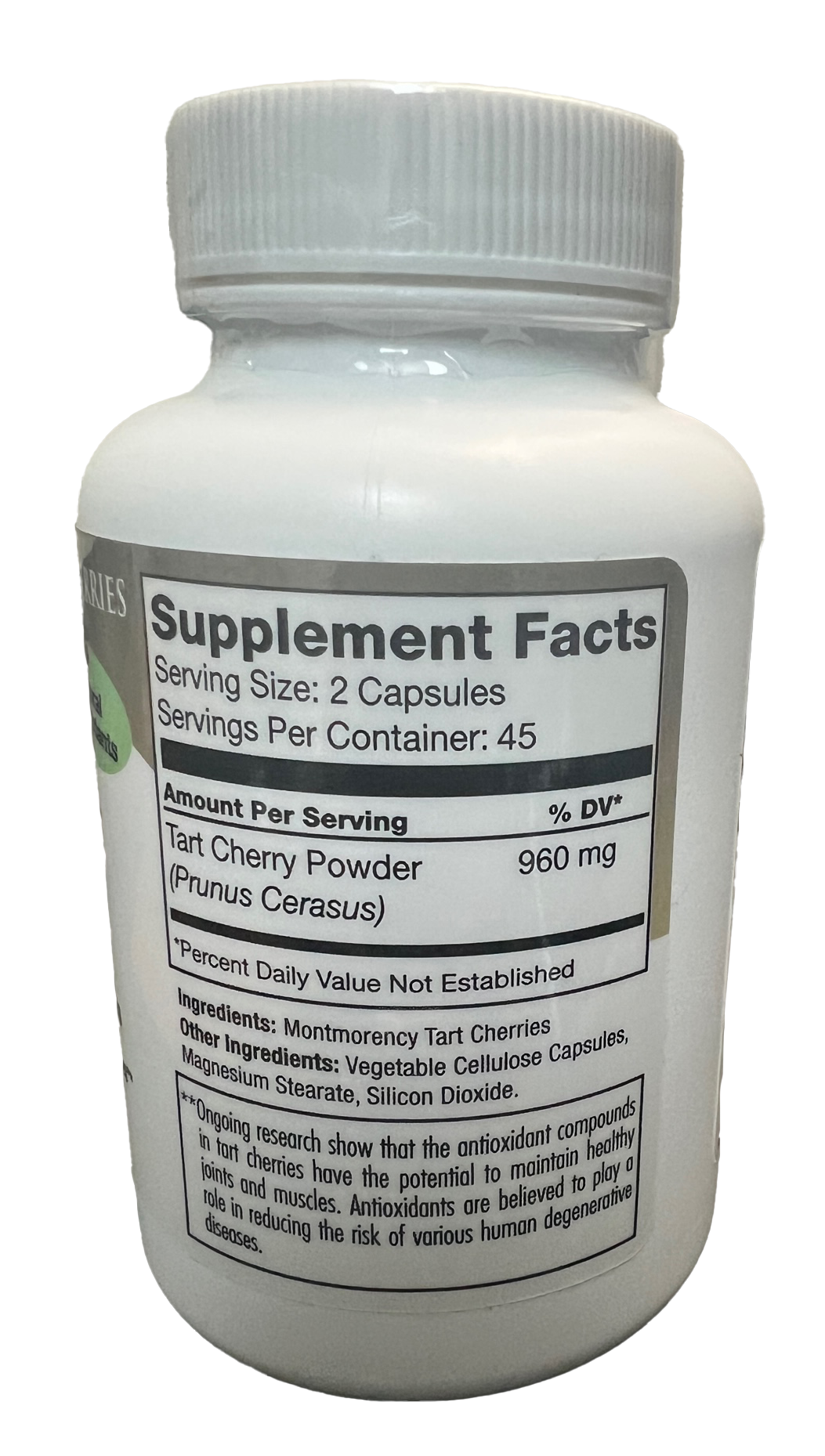 NUTRITION FACTS - Cherryjuicepower